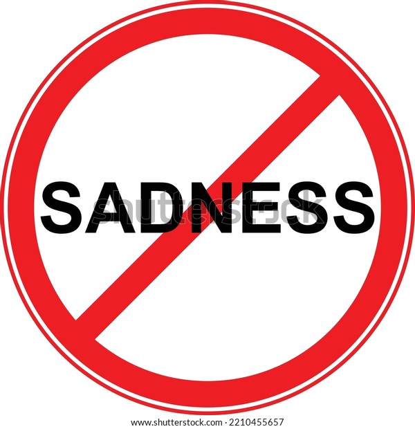Funny Road Sign No Sadness Vector Stock Vector (Royalty Free ...