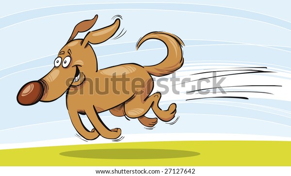 Funny Running Dog: เวกเตอร์สต็อก (ปลอดค่าลิขสิทธิ์) 27127642 | Shutterstock