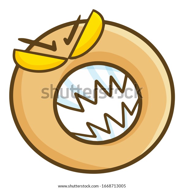 Funny Scary Donut Character Gets Angry Stock Vector (Royalty Free ...