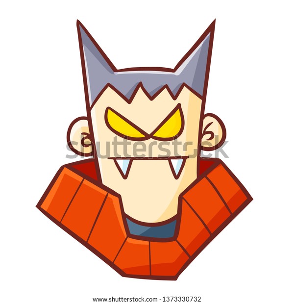 Funny Scary Vampires Face: vector de stock (libre de regalías ...