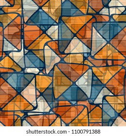 Funny Seamless Pattern Chaos Consisting Squares Stock Vector (Royalty ...
