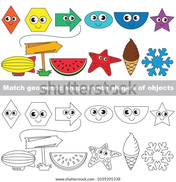 Funny Shapes Set Find Appropriate Couple 库存矢量图（免版税）1039205338 ...