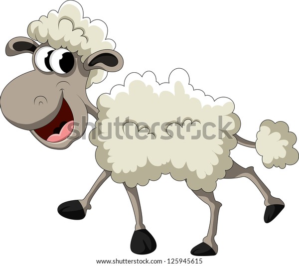 Funny Sheep Cartoon Stock Vector (Royalty Free) 125945615 | Shutterstock
