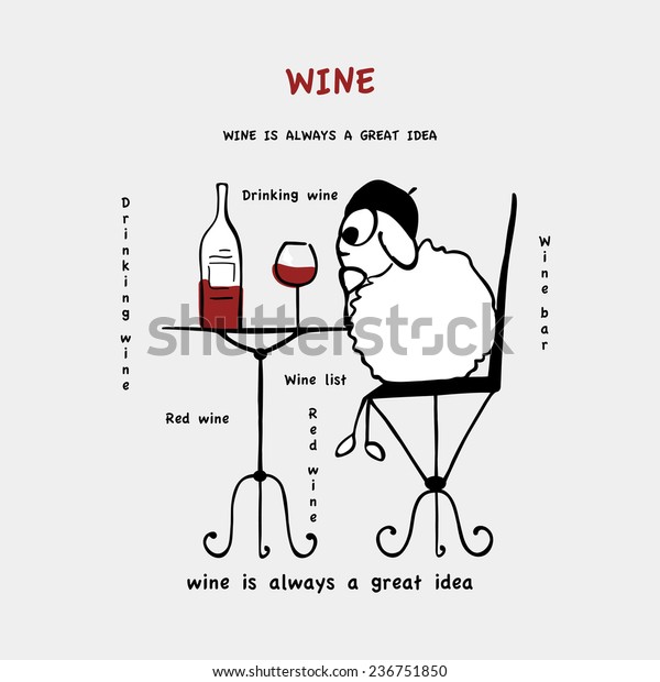 Funny Sheep Drinking Wine Vector: เวกเตอร์สต็อก (ปลอดค่าลิขสิทธิ์ ...