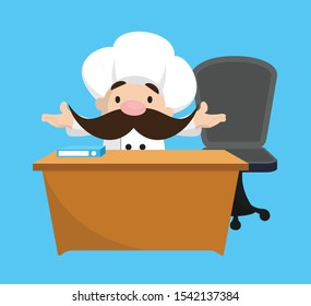 Funny Short Chef Talking Hand Gesture Stock Vector (Royalty Free ...
