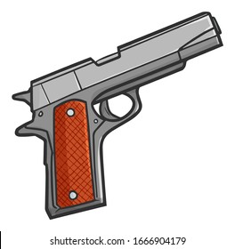 Funny Simple Hand Gun Ready Used Stock Vector (Royalty Free) 1666904179 ...