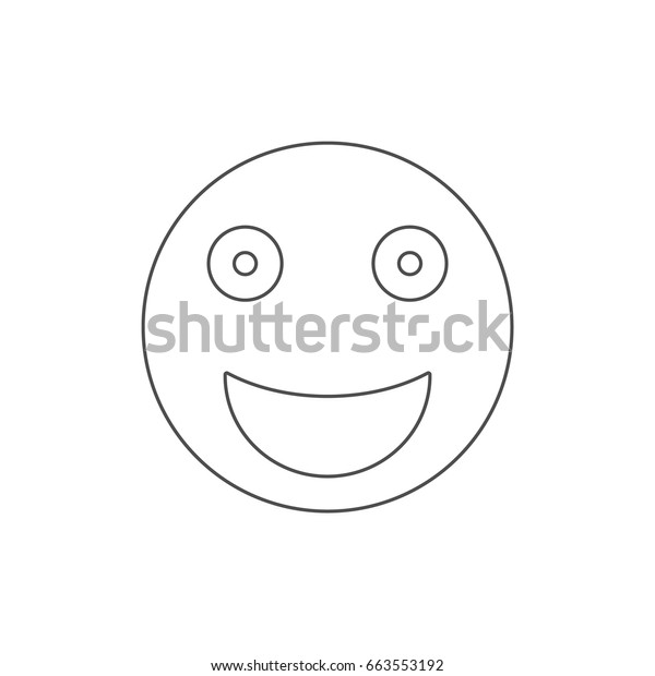 Funny Smiley Simple Icon Contour Illustration Stock Vector (Royalty ...