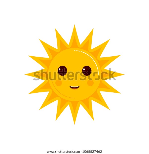 Funny Smiling Cartoon Characters Sun Stock Vector (Royalty Free) 1065527462