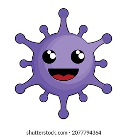 Funny Smiling Virus Vector Illustration Cartoon Stock Vector (Royalty ...