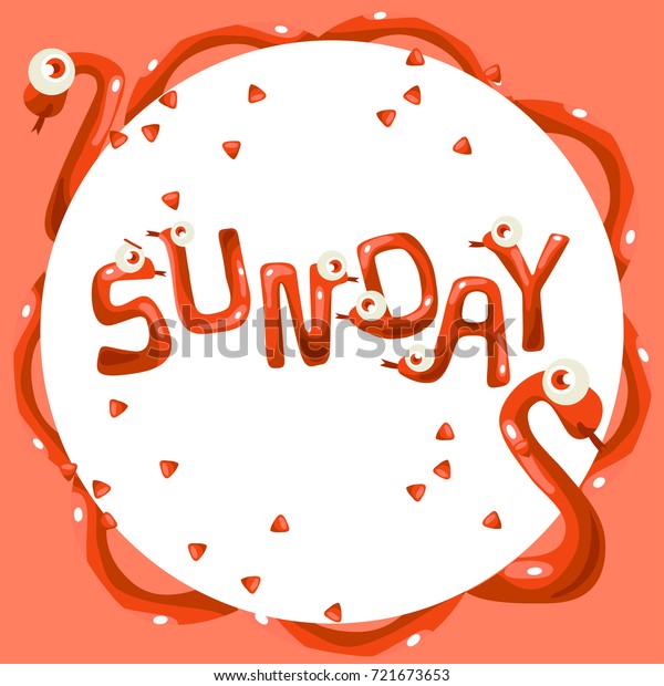 Funny Snake Shaped Alphabet Sunday Vector Stock Vector (Royalty Free ...