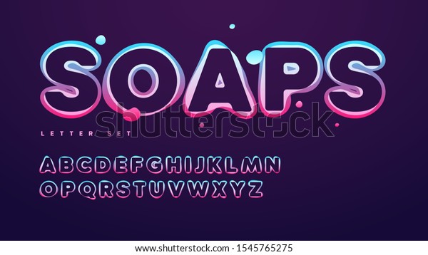 Funny Soap Vector Alphabet Uppercase Letter Stock Vector (Royalty Free ...