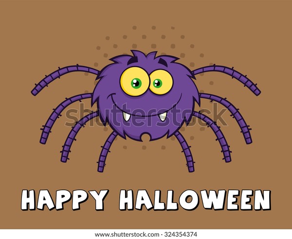 Funny Spider Cartoon Character Vector Illustration Stock Vector ...