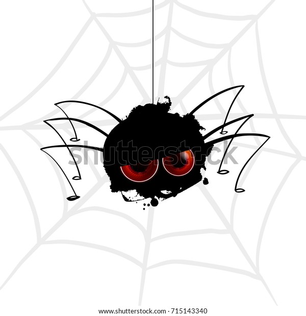 Funny Spider Funny Spider Cartoon Hanging 库存矢量图（免版税）715143340 ...