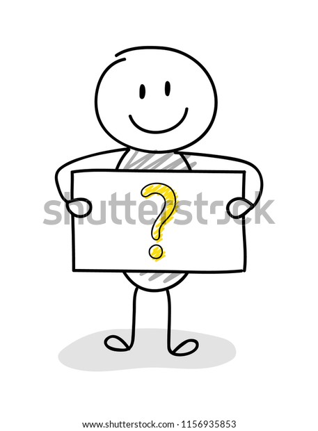 Funny Stickman Interrogation Icon Vector Stock Vector (Royalty Free ...