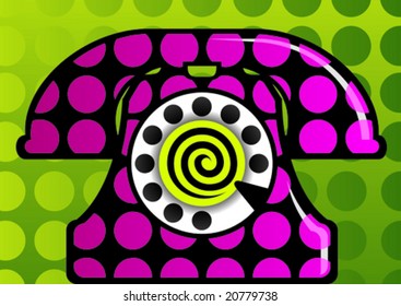 Funny Telephone Vector Illustration Stock Vector (Royalty Free ...