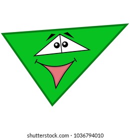 Funny Triangle Cartoon Style Flat Design Stock Vector (Royalty Free ...