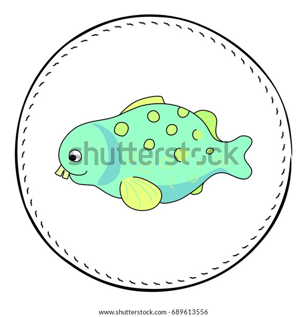 Funny Tropical Fish Isolated On White Stock Vector (Royalty Free ...