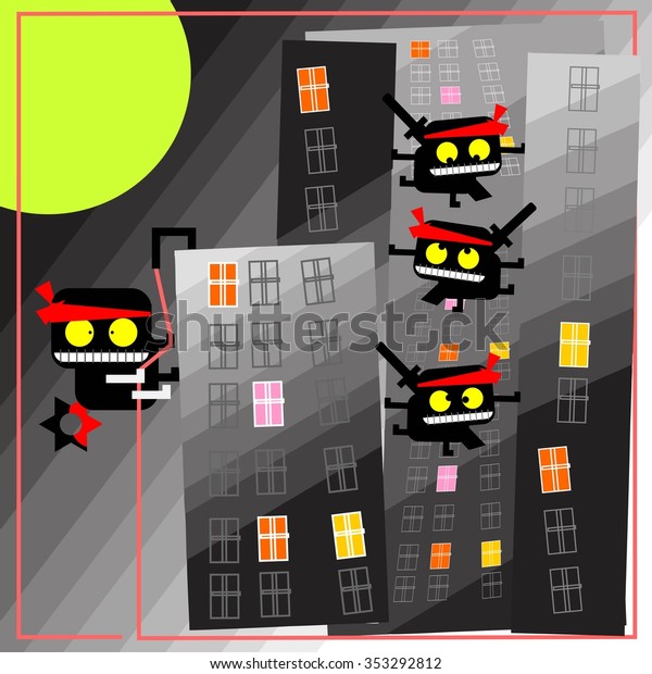 Funny Vector Illustration Cartoon Style Shadow Stock Vector (Royalty ...