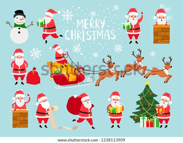 Gracioso santa vectorial. Cuto vector santa: vector de stock (libre de ...