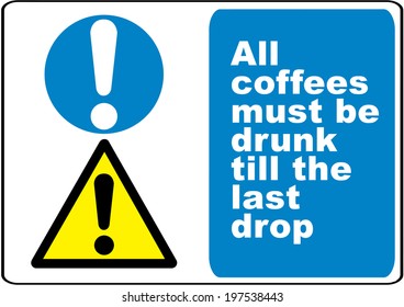 Funny Warning Sign Stock Vector (Royalty Free) 197538443