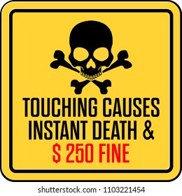 Danger Sign Skull Symbol Deadly Danger Stock Vector (Royalty Free ...