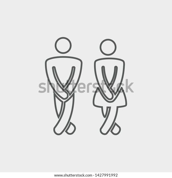 Funny Wc Restroom Icon Symbol Vector: เวกเตอร์สต็อก (ปลอดค่าลิขสิทธิ์ ...