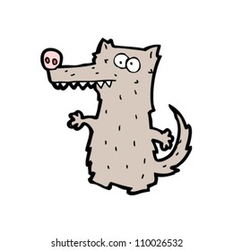 Funny Wolf Cartoon Stock Vector (Royalty Free) 110026532