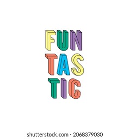 Funtastic Color Fonts 3d Vector Art Stock Vector (Royalty Free ...
