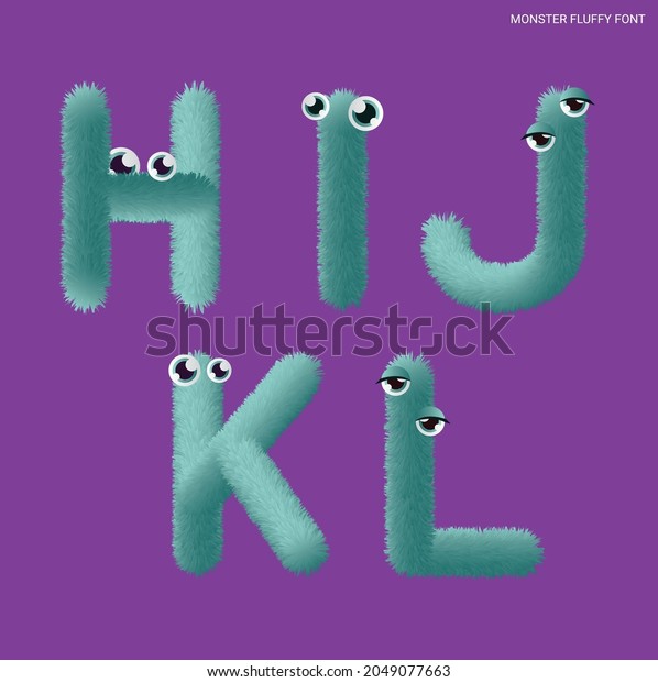 Fur 3d Letters Monster Fluffy Fonts: เวกเตอร์สต็อก (ปลอดค่าลิขสิทธิ์ ...