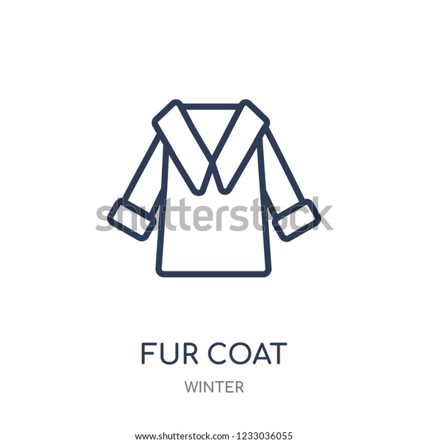 Fur Coat Icon Fur Coat Linear Stock Vector (Royalty Free) 1233036055 ...