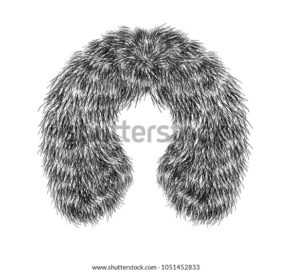 Fur Hood Vector Illustration Flat Sketches Stock Vector (Royalty Free ...