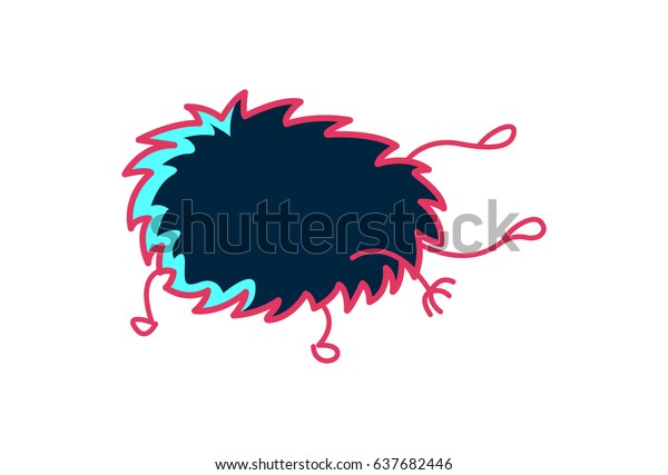 Fur Monster Vector Illustration Isolated On Stock Vector (Royalty Free ...