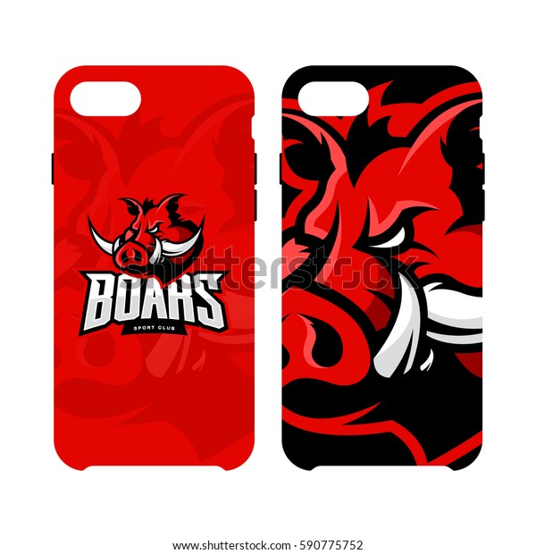 Furious Boar Sport Club Vector Logo Stock Vector (Royalty Free ...