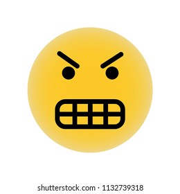 Furious Emoji Vector Icon Simple Element Stock Vector (Royalty Free ...