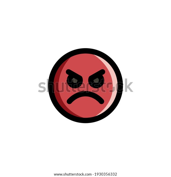 Furious Face Emoticon Icon Logo Vector Stock Vector (Royalty Free ...