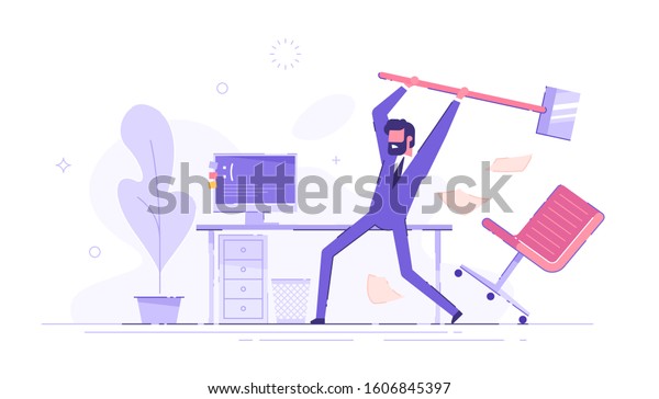 Breaking computer hammer laptop screen 45 รายการ ภาพ ภาพสต็อกและ ...