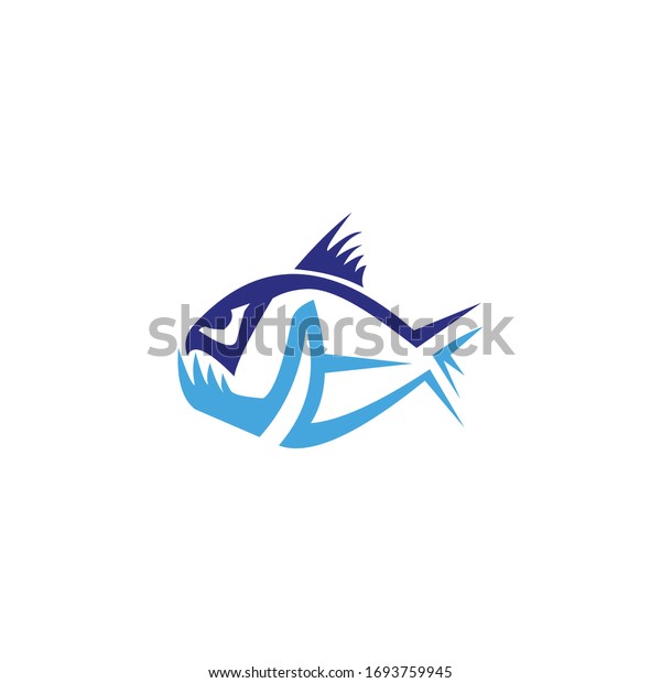 Furious Piranha Sport Vector Logo Concept: เวกเตอร์สต็อก (ปลอดค่า ...