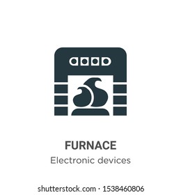Furnace Vector Icon On White Background Stock Vector (Royalty Free ...