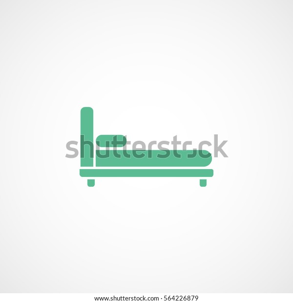 Furniture Bed Green Flat Icon On Stock Vector (Royalty Free) 564226879 ...