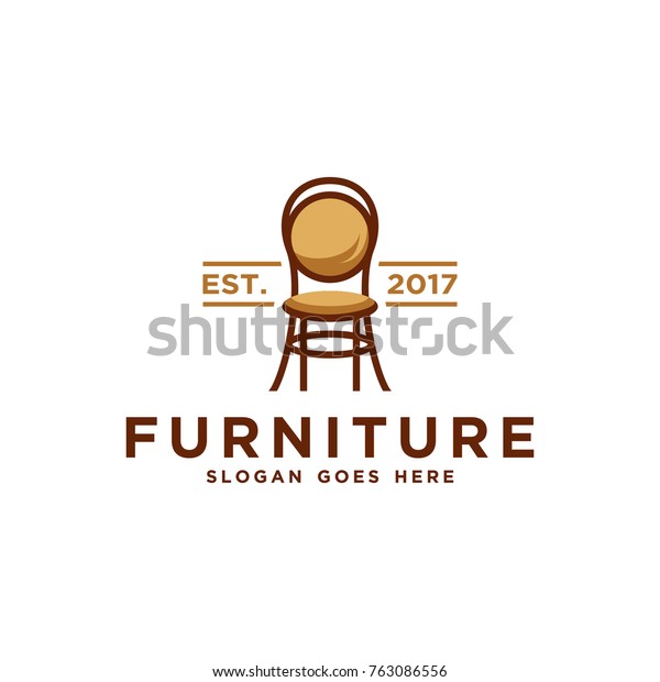 Furniture Logo Template Chair Vector Illustration Stock Vector (Royalty ...