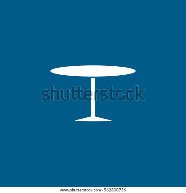 Furniture Round Table Flat Icon On Stock Vector (Royalty Free) 562800736