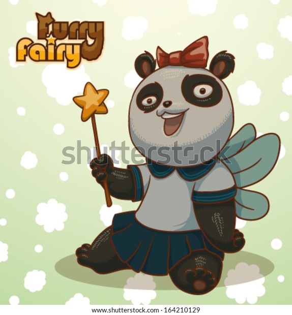 Furry Fairy Panda Vector Stock Vector (Royalty Free) 164210129 ...