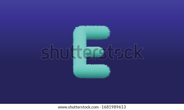 Furry Letters Capital Letter E Illustration: เวกเตอร์สต็อก (ปลอดค่า ...