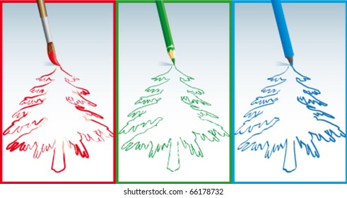 Furtree Drawing Stock Vector (Royalty Free) 66178732 | Shutterstock