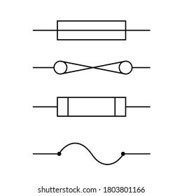 símbolo de fusible establecido en fondo: vector de stock (libre de ...