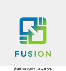 Fusion Arrow Vector Design Illustration Stock Vector (Royalty Free ...