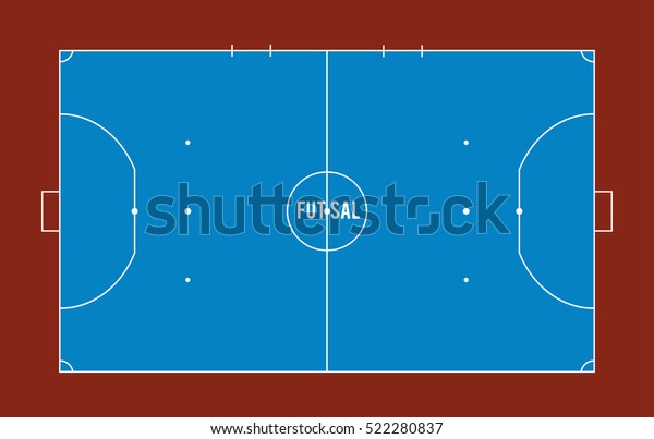 Futsal Court Field Top View Vector: เวกเตอร์สต็อก (ปลอดค่าลิขสิทธิ์ ...