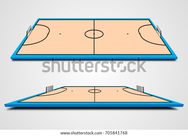 Futsal Court Perspective On Side Stock Vector (Royalty Free) 705841768 ...