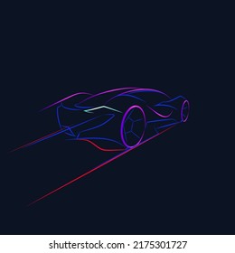 Future Car Line Drawing Illustration Stock Vector (Royalty Free ...