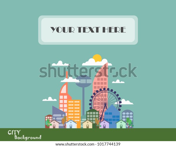Future City Background Your Advertising Presentationspace Stock Vector ...